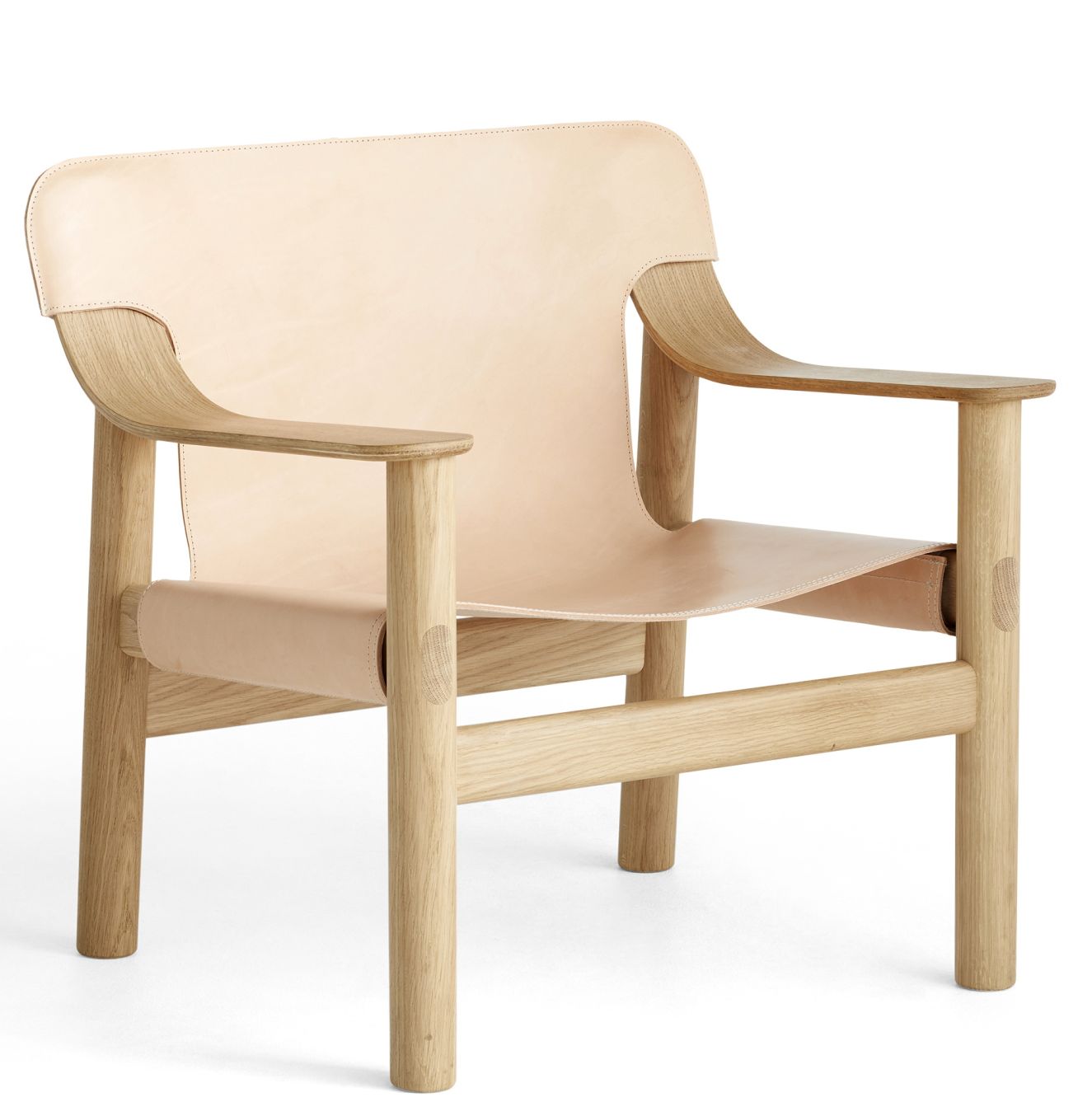 Bernard Chair Sessel Hay Eiche massiv, wasserbasiert lackiert / Leder ...