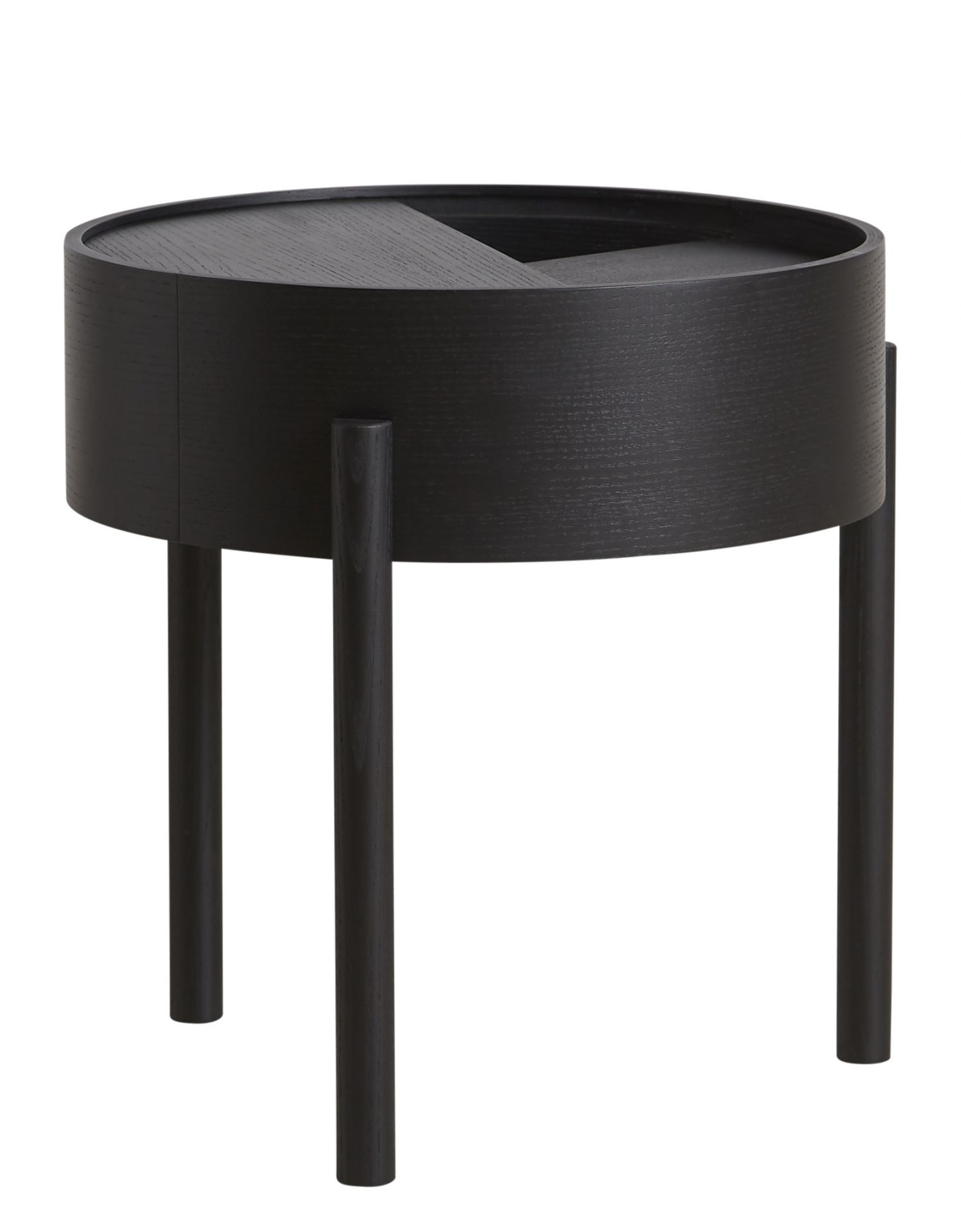 Arc Side Table Beistelltisch Ø 42 cm Woud | Schwarz lackierte Esche | WOUD 110513